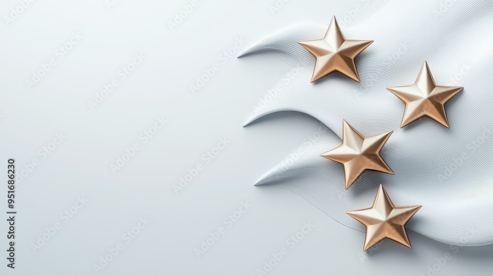 Star rating integrated into a banner design, surrounded by distinct and ...