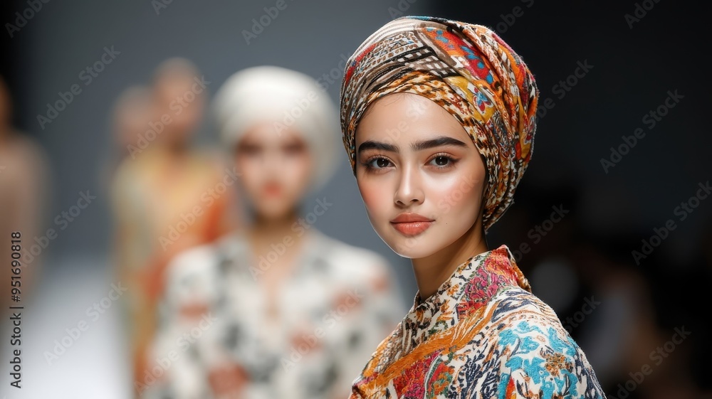 Muslim people modeling traditional and contemporary fashion pieces on ...
