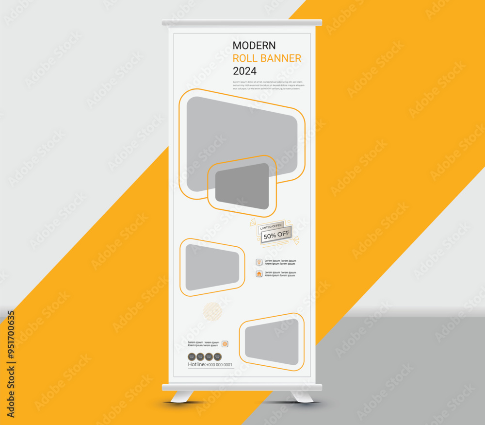 Business roll up banner, modern x banner, corporate roll up banner ...