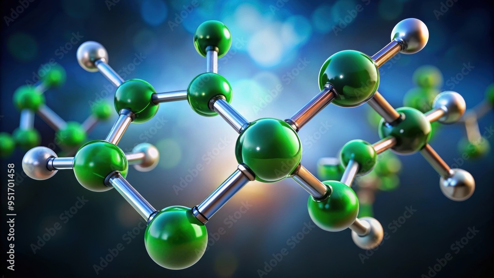 Molecular structure of the chloroform molecule, a versatile compound ...
