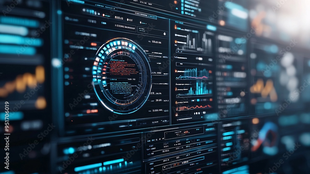 Animated dashboard with real-time website traffic analytics, live data ...