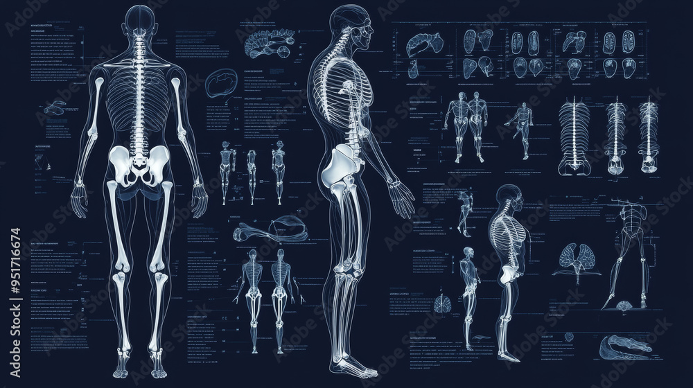 Medical infographic featuring orthopedic anatomy charts. Includes a ...