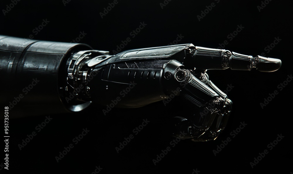 Futuristic Robot Hand Pointing: Innovative Tech-Assisted Living Concept ...