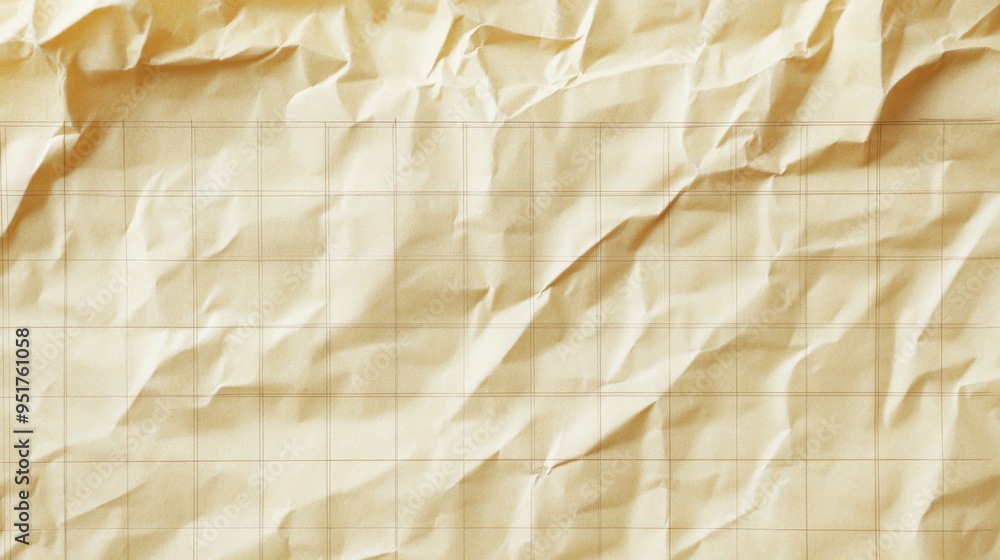 As a background, a sheet of old brown math grid paper with graph paper ...