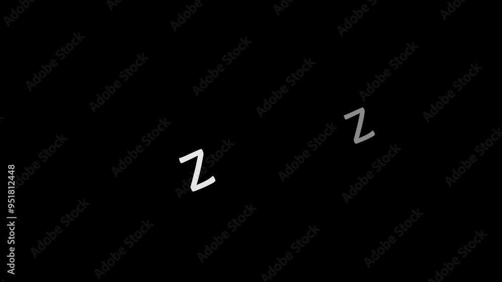 Zzz sleep. Animation of sleeping z symbol on transparent background ...