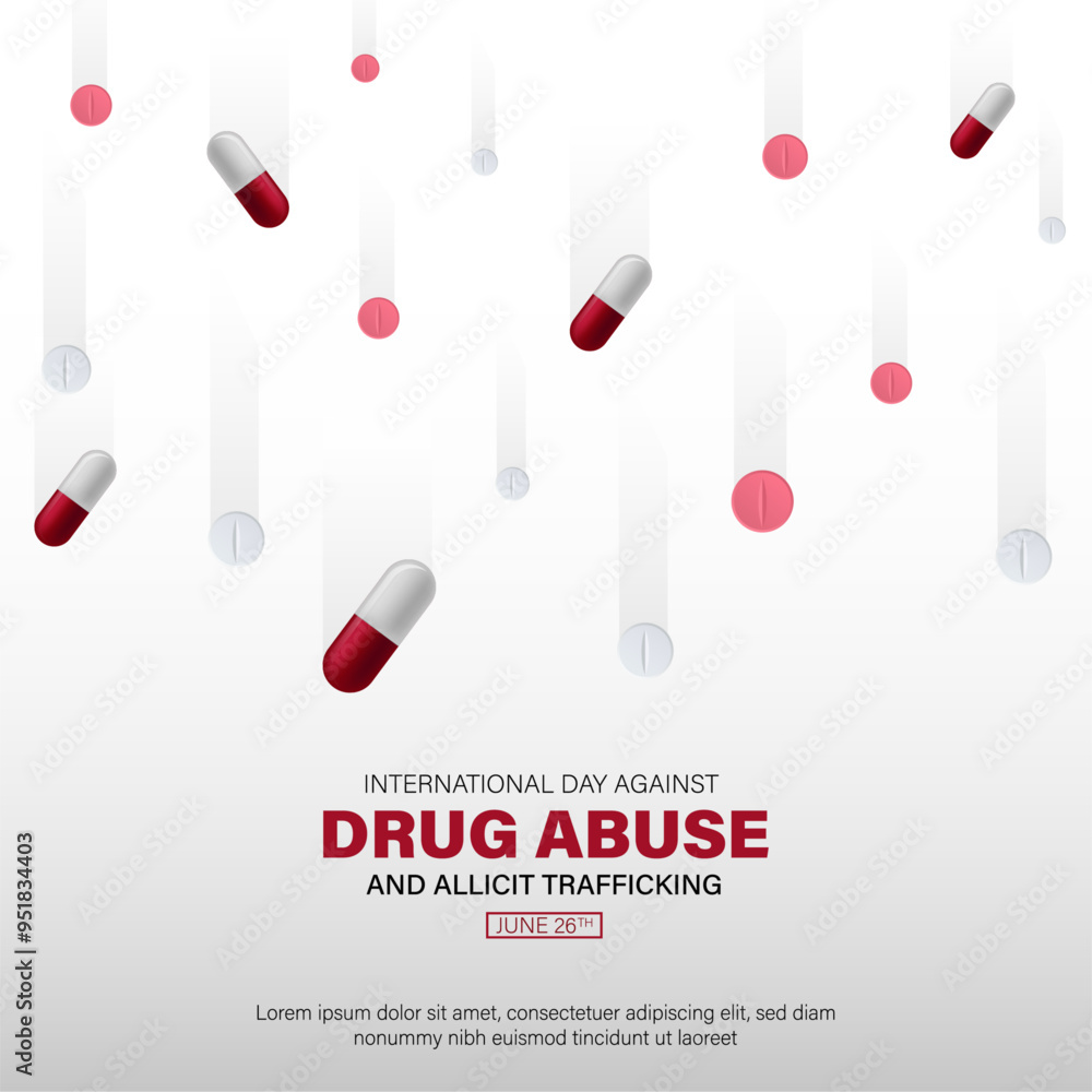 Design for international day against drug abuse and illicit trafficking ...