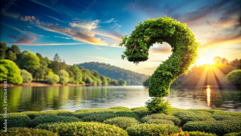 Nature's Question Mark - A Lush Green Tree Shaped Like a Question Mark ...
