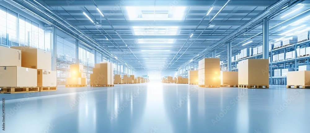 An overview of a modern distribution hub where advanced software tools ...
