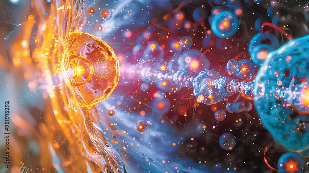 A highly detailed scientific diagram showing the process of nuclear ...