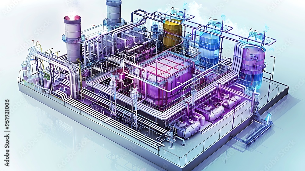 A detailed educational illustration of a nuclear reactor s cooling ...