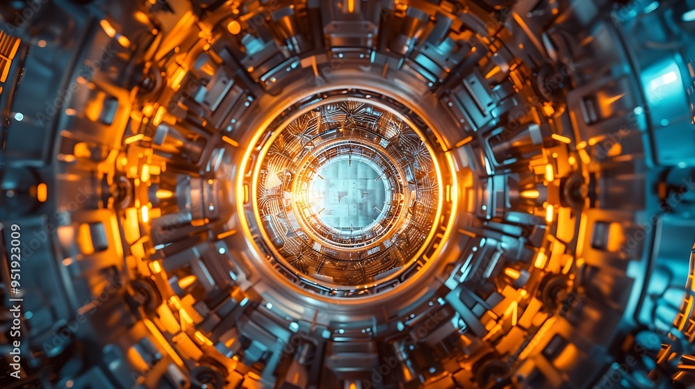 An image showcasing an advanced nuclear fission reactor design, such as ...