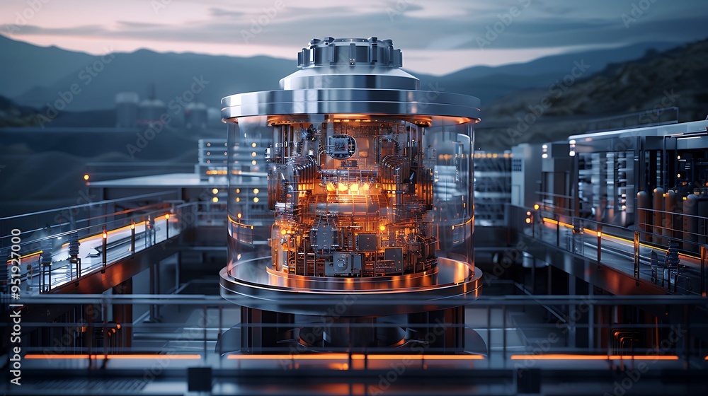 A visually captivating illustration of a next-generation nuclear ...