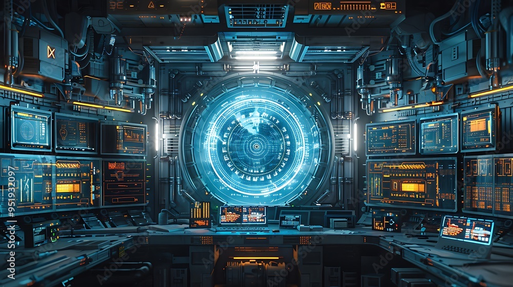 A highly detailed and realistic image of a nuclear fission reactor core ...