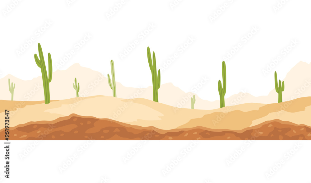 Game landscape. Cartoon design nature. Landscape of soil section ...