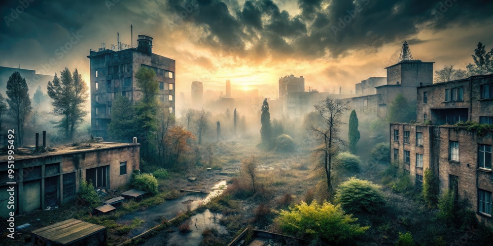 mysterious misty eerie abandoned urban exploration atmospheric decay ...