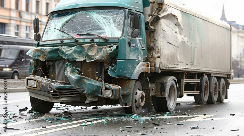 T-Bone Accident: At an intersection, a delivery truck ignored a red ...