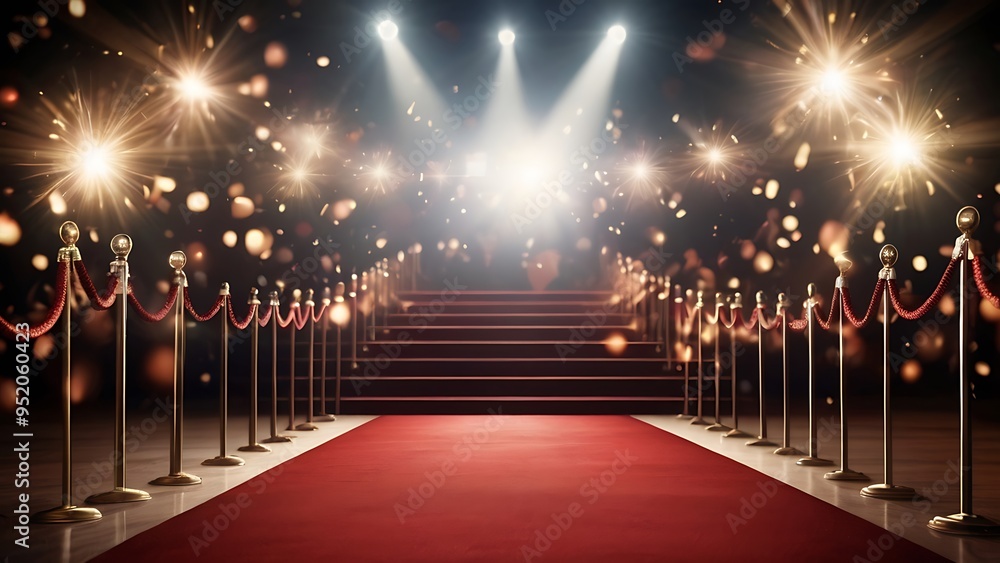 Red carpet entry design at award ceremony Stock Illustration | Adobe Stock