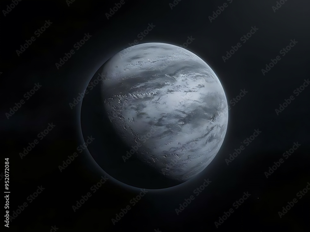 artistic depiction of the planet Mercury in space. The planet should be ...