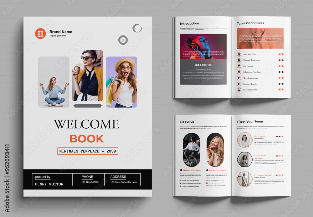Welcome Book Brochure Template Layout Stock Template | Adobe Stock