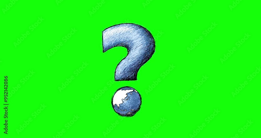 Earth question mark green screen. Questions about the condition of our ...