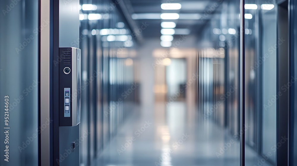 Advanced biometric access control systems securing the entrances of a ...