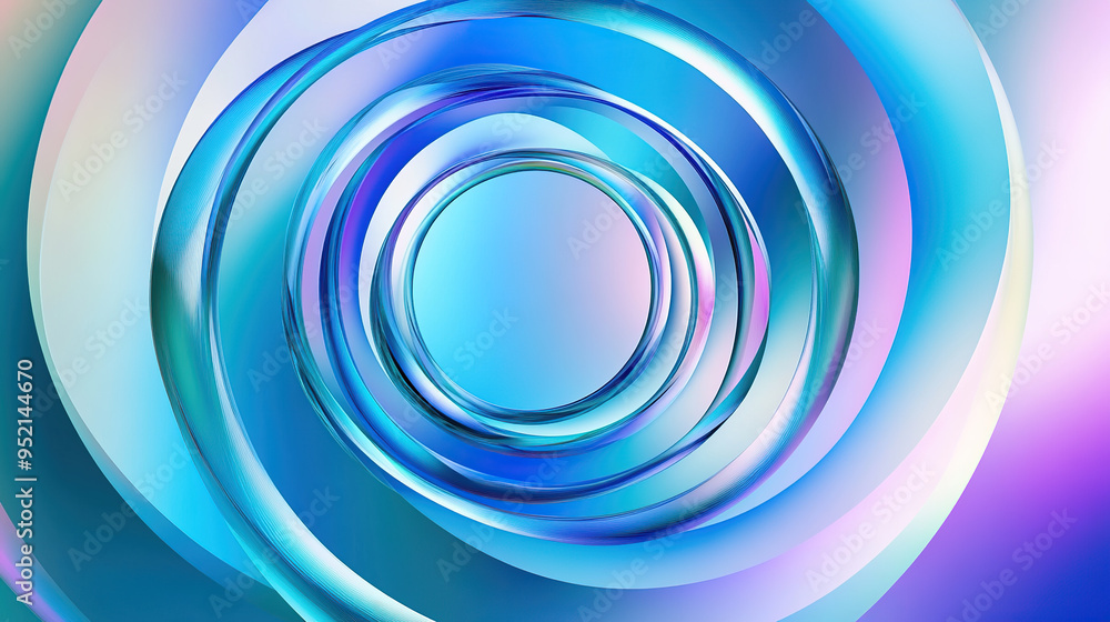 abstract transparent glass design featuring concentric circles in ...