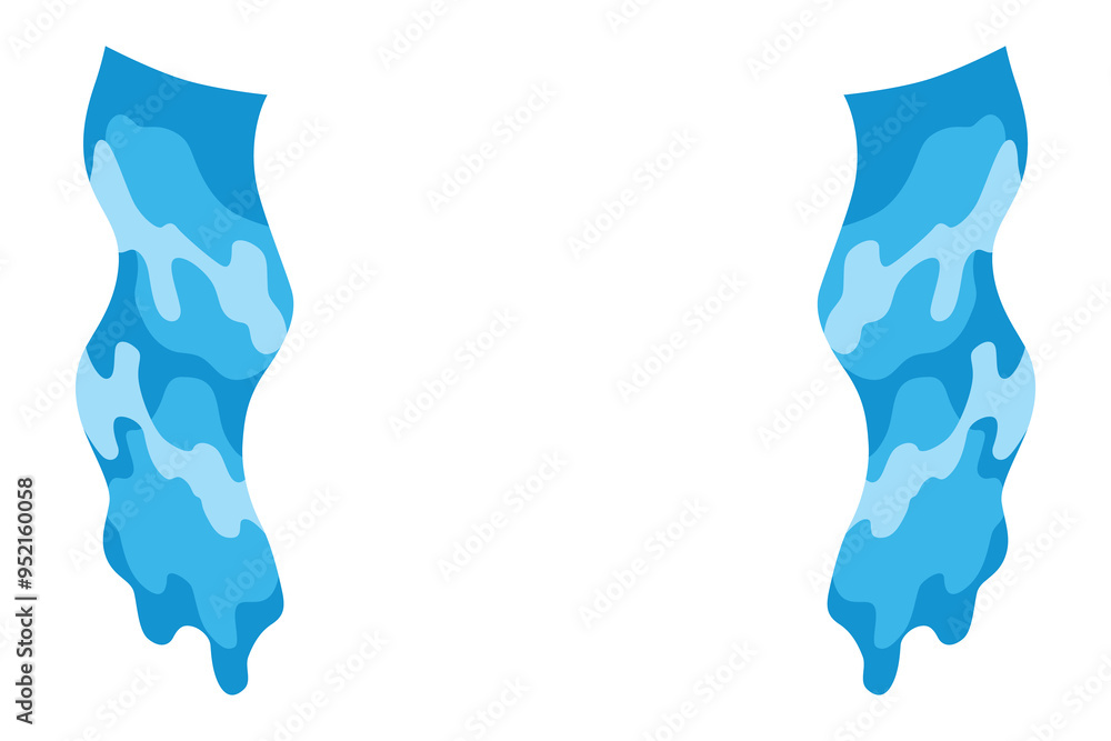 Cartoon tear drops icon. Sorrow cry streams, tear blob. Crying fluid ...