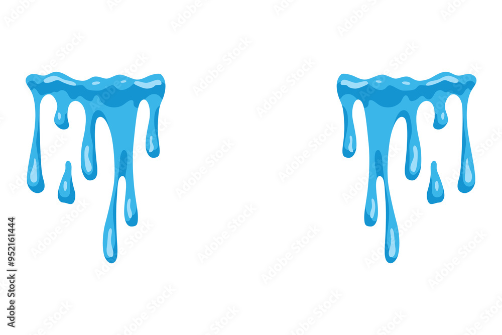 Cartoon tear drops icon. Sorrow cry streams, tear blob. Crying fluid ...