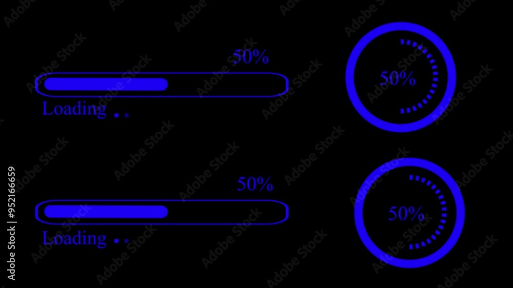 abstract concept loading bar animation grid background. Science Loading ...