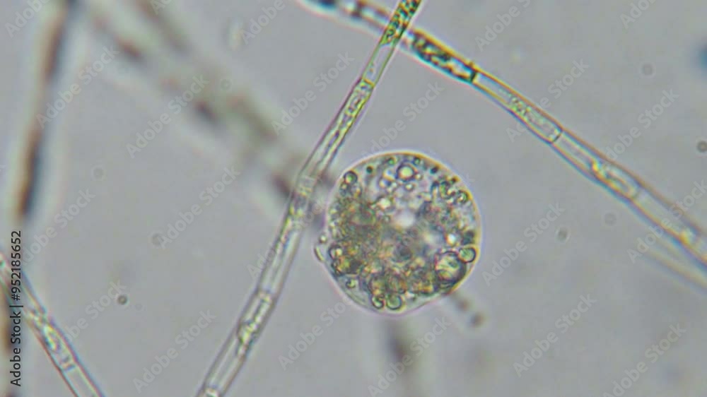 Research Scientists Unicellular Organisms. Soil Microorganisms Under ...