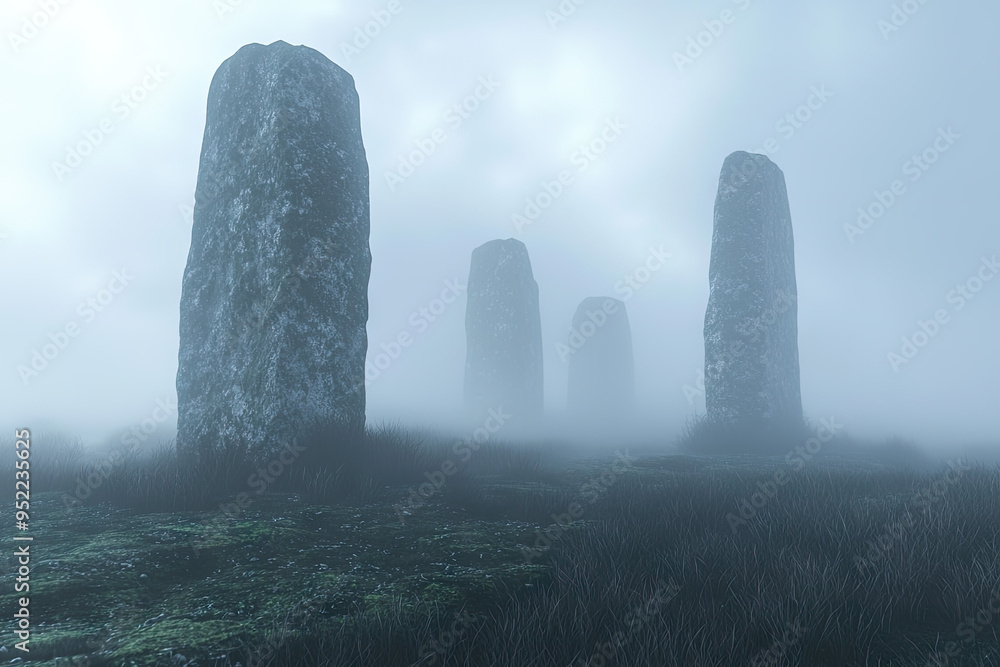 Eerie silence hangs heavy in the air, as ancient stones stand guard in ...