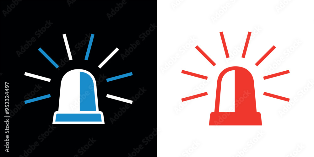 Flashing beacon icon. Icon of a special signal or flashing light on the ...