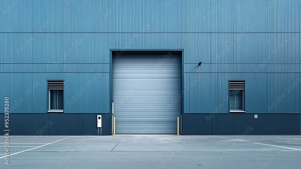 Empty company name boad on an industry building Template for a logo on ...