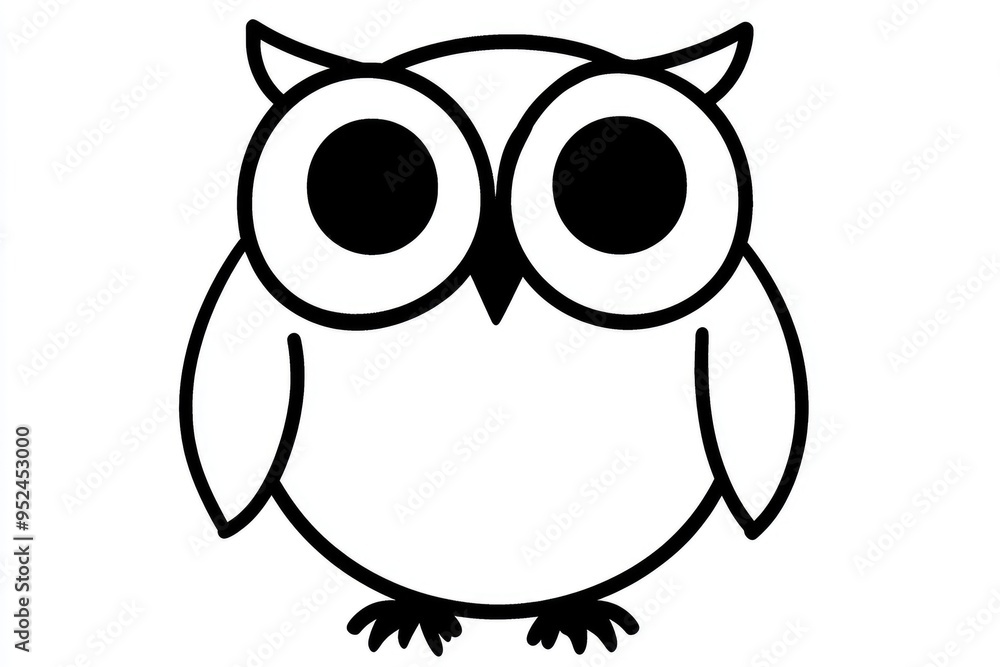 Delightful and simple owl coloring page designed for toddlers to spark ...