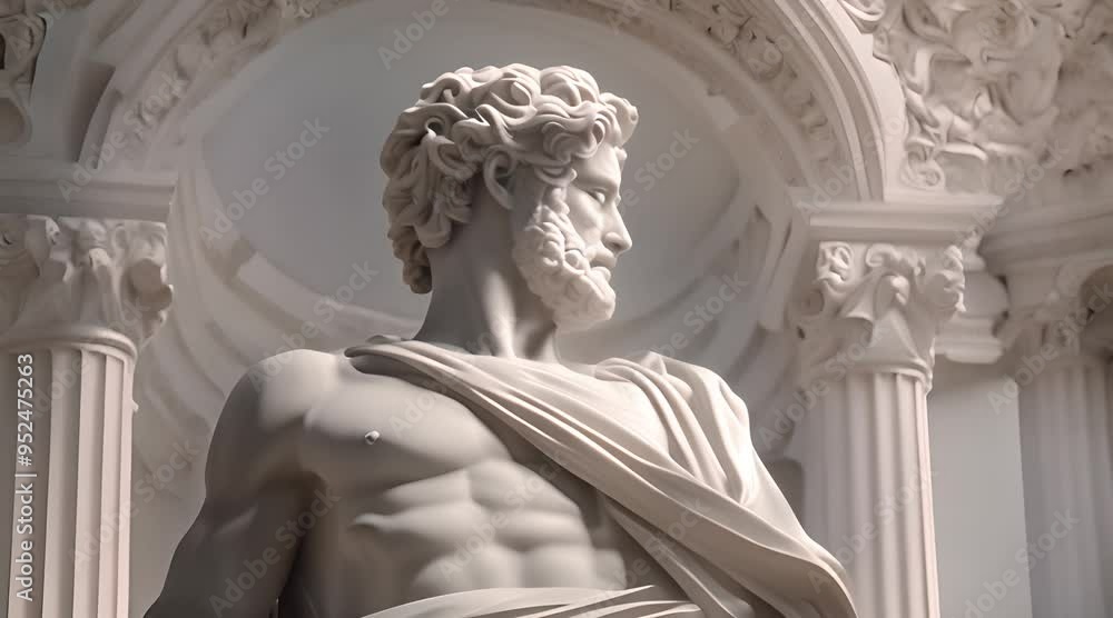 Stoicism concept sculpture of a stoic representing philosophy ancient ...