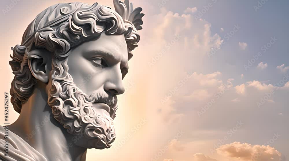 Stoicism concept sculpture of a stoic representing philosophy ancient ...