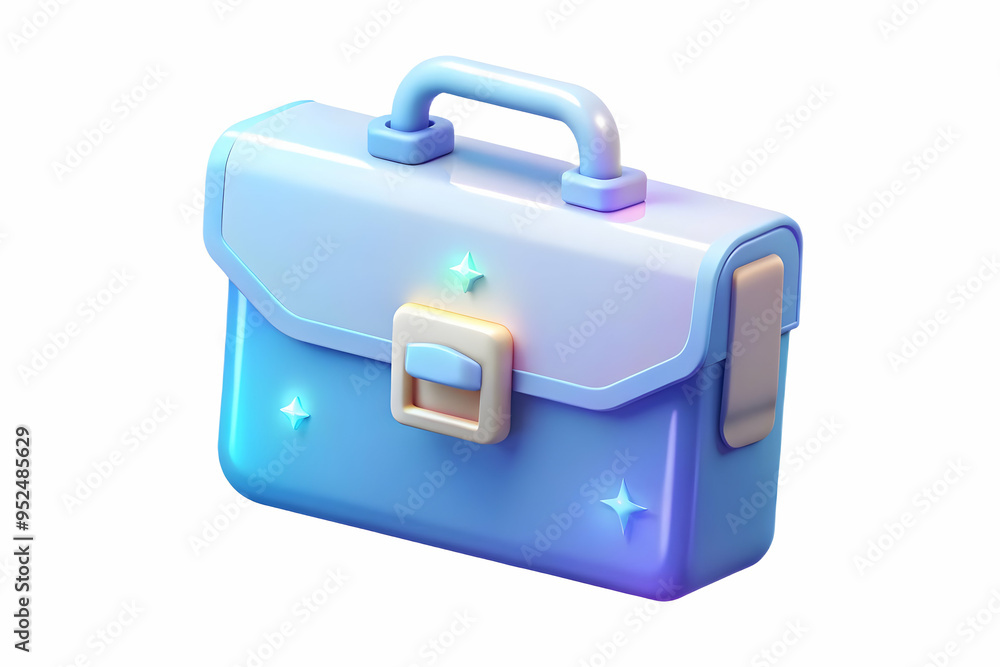 Flat Holographic briefcase with Labh Pancham symbol and copy space ...