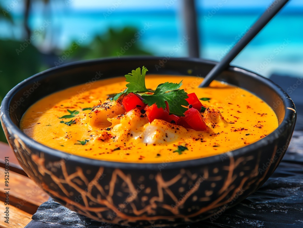 Sustainable seafood Belizean hudut, featuring fish cooked in a coconut ...