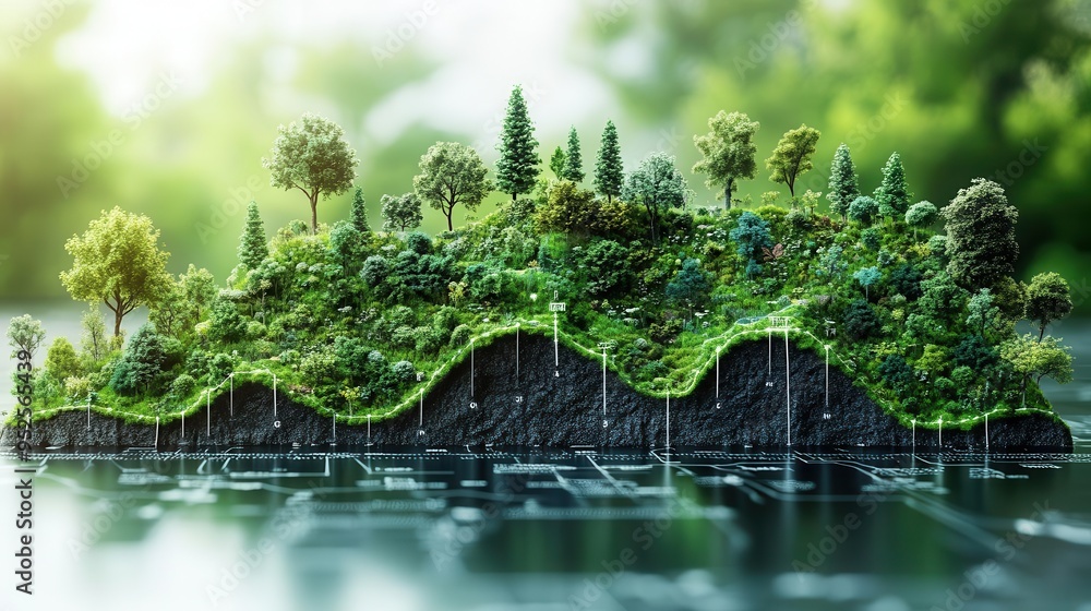 vertical infographic timeline green tech evolution stages clean design ...