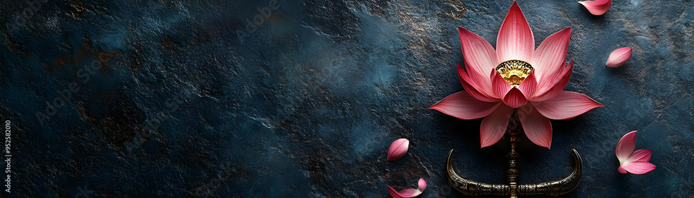 Trishul and Lotus Flower Frame concept as Vertical frame with a trishul ...