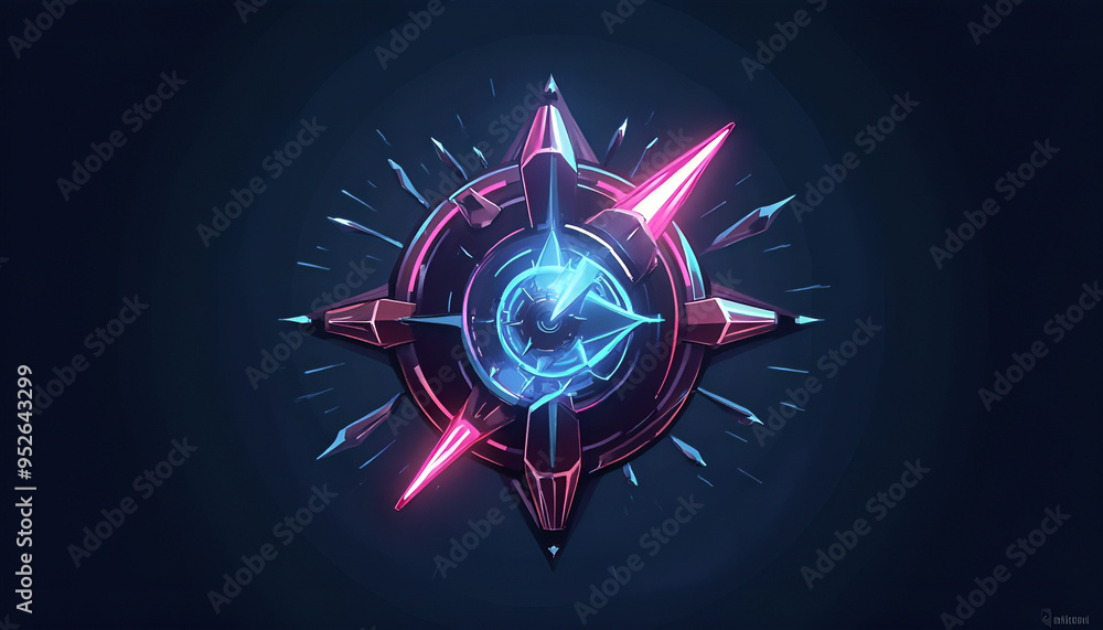 The sleek and futuristic design features a bold and colorful logo with ...