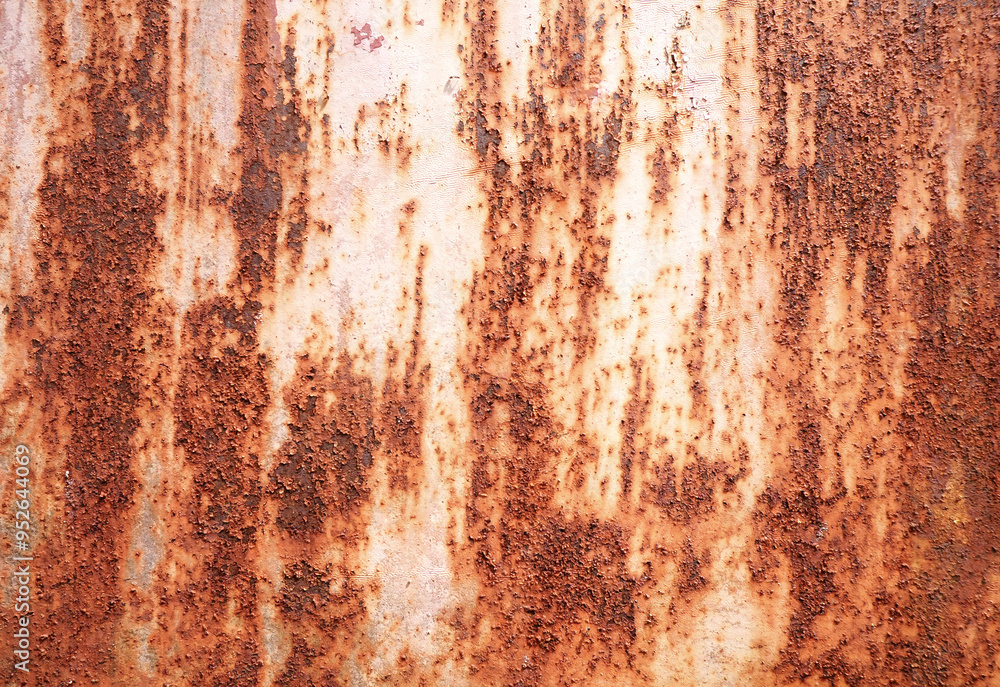 Rusty metal background with streaks of rust. The metal surface rusted ...