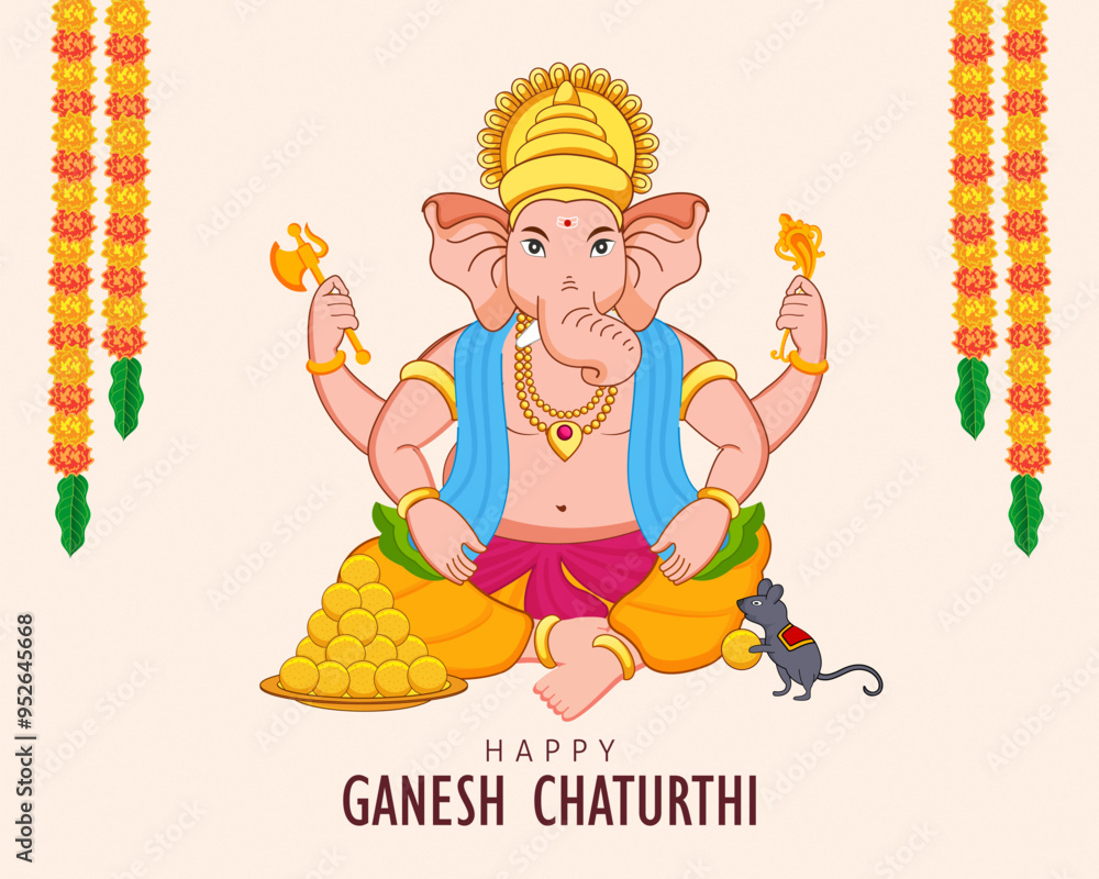 Lord ganpati ganesh chaturthi friend mushak festival of india ...