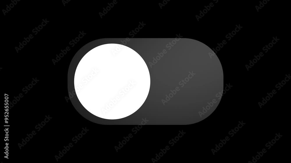 Visualization of Settings Switch in Device. Minimalistic Animated of Interface Element on ...