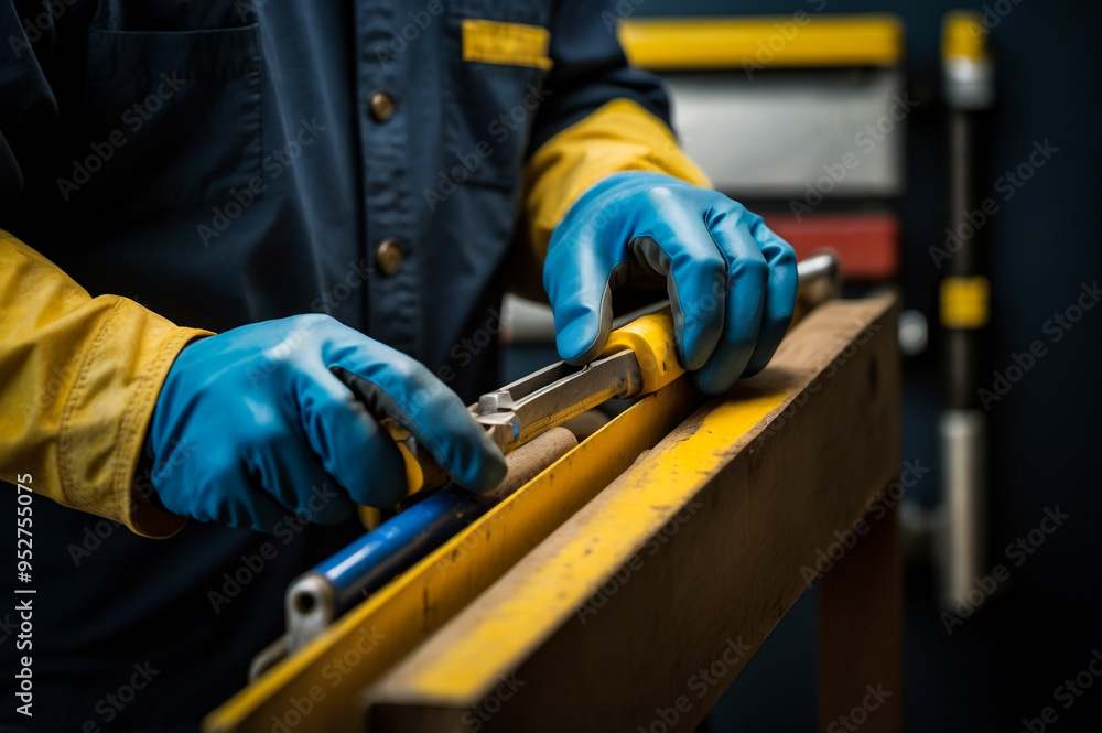 Professional Handyman Selecting Tools from Toolbox Stock Photo | Adobe ...