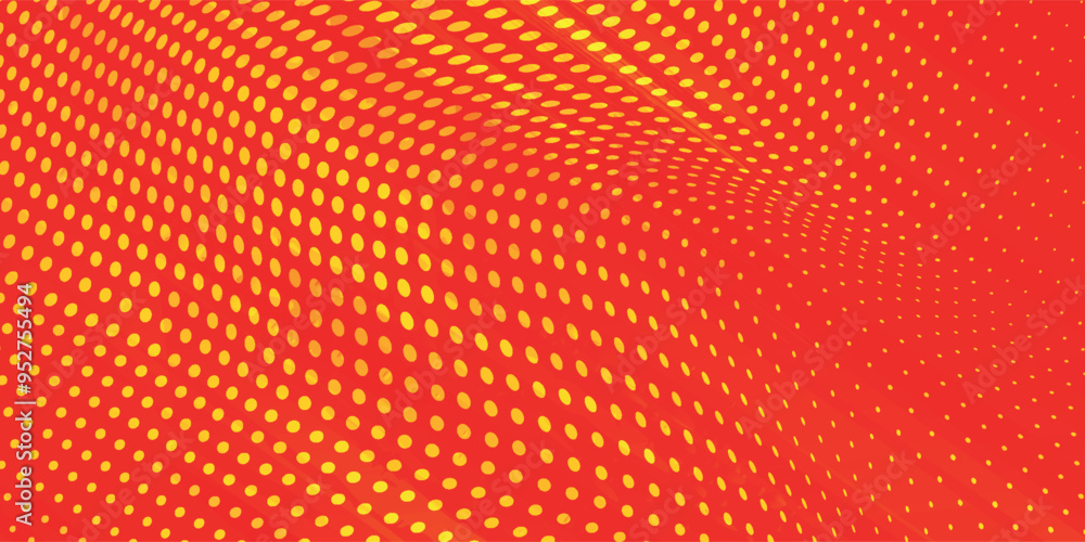 Dots halftone orange color pattern gradient texture with technology ...