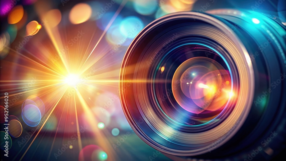 Light leak cine lens flares on a blurred background, photography, light ...