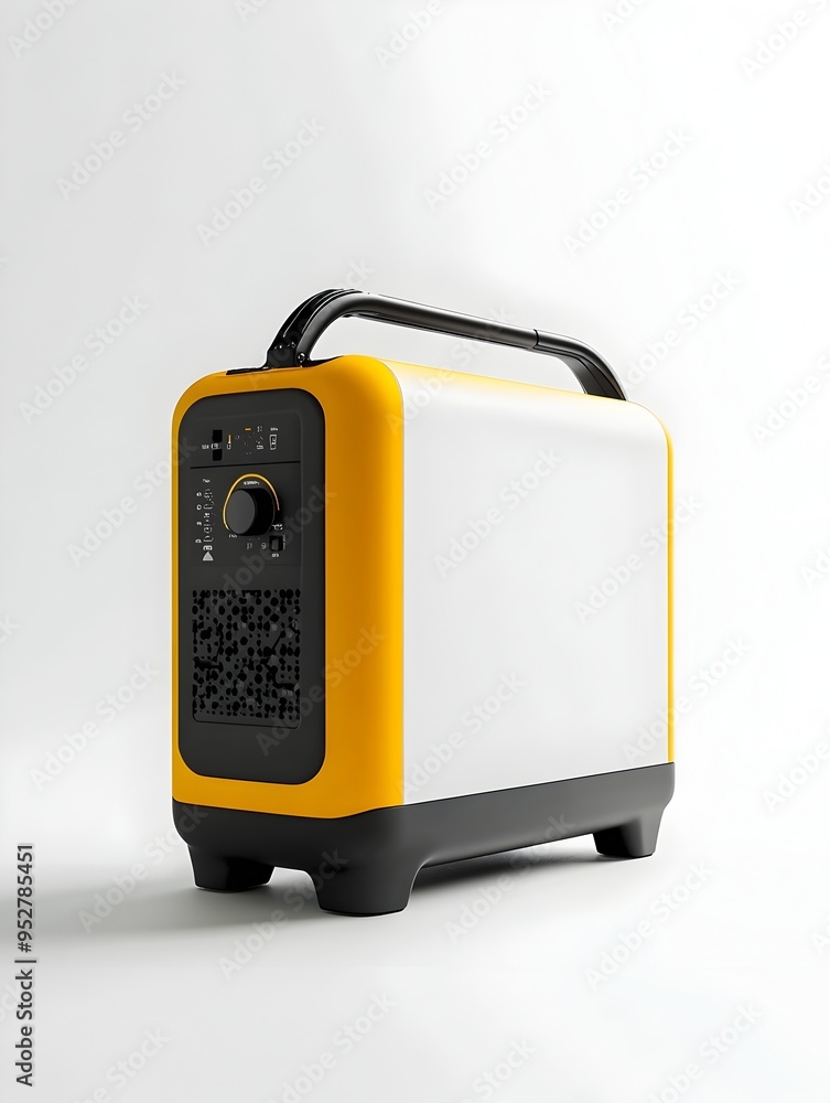 Portable Battery Powered Camping Generator Against Pristine White ...