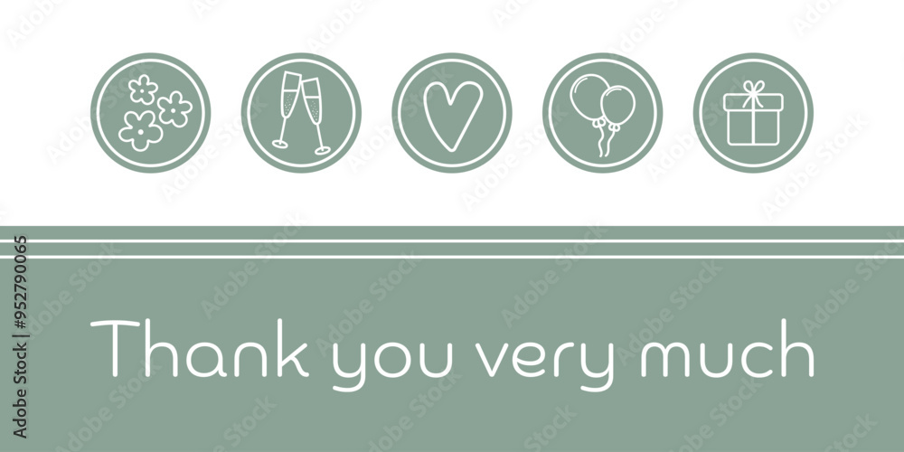 Thank you very much - Schriftzug in englischer Sprache - Vielen Dank ...