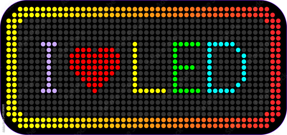 LED Display Style Vector: Digital Pixel Art 'Welcome , heart , smile ...